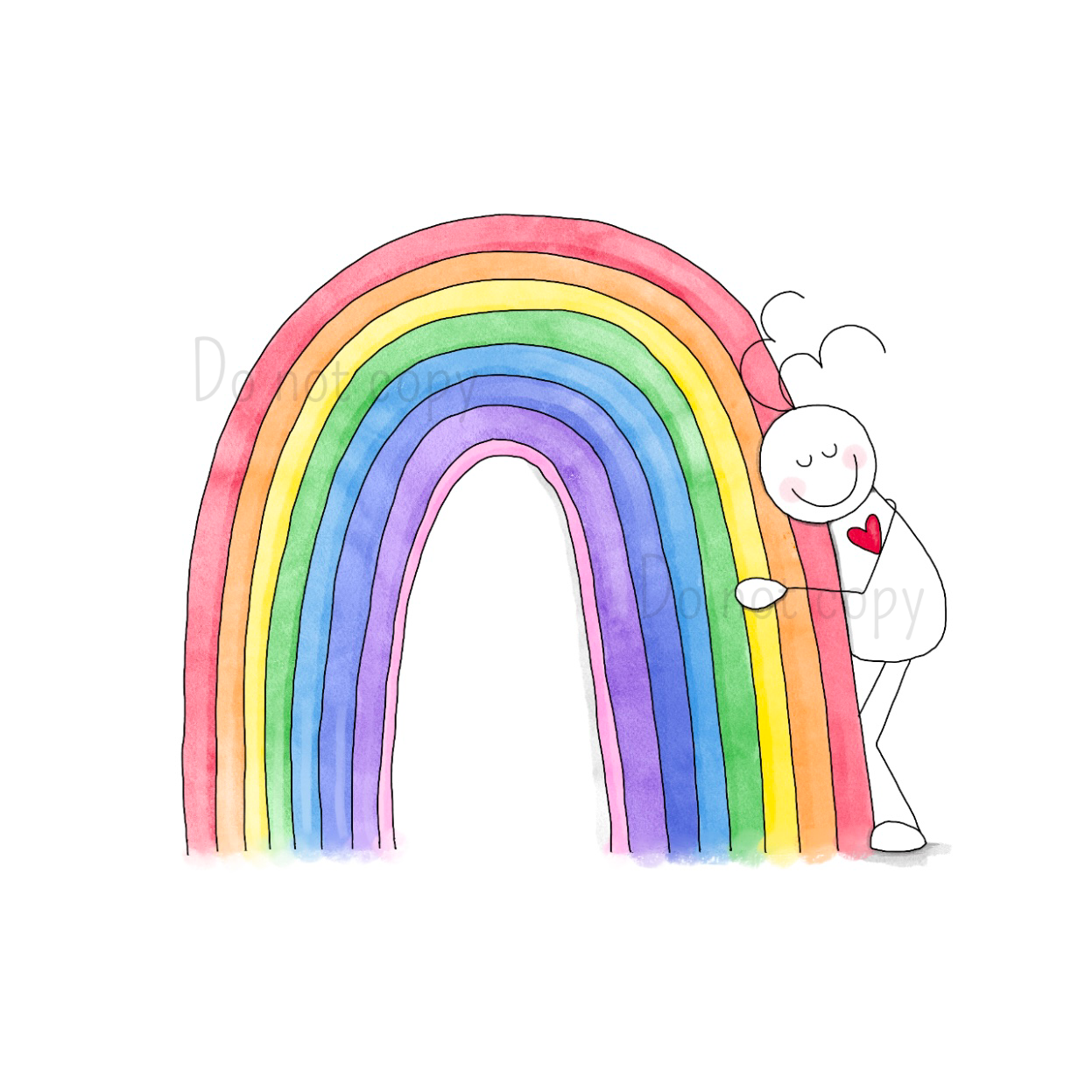 Mannetjies-kaartjie: Reënboog - KoueKoffieBoeke